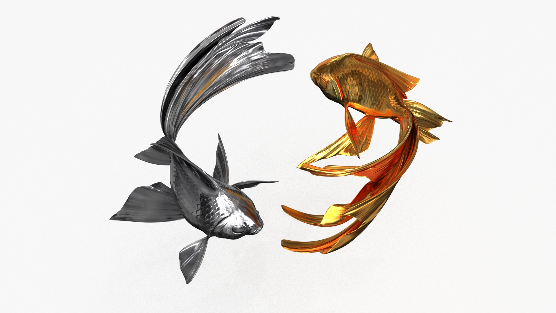 3D Yin Yang Fish - TurboSquid 1621361
