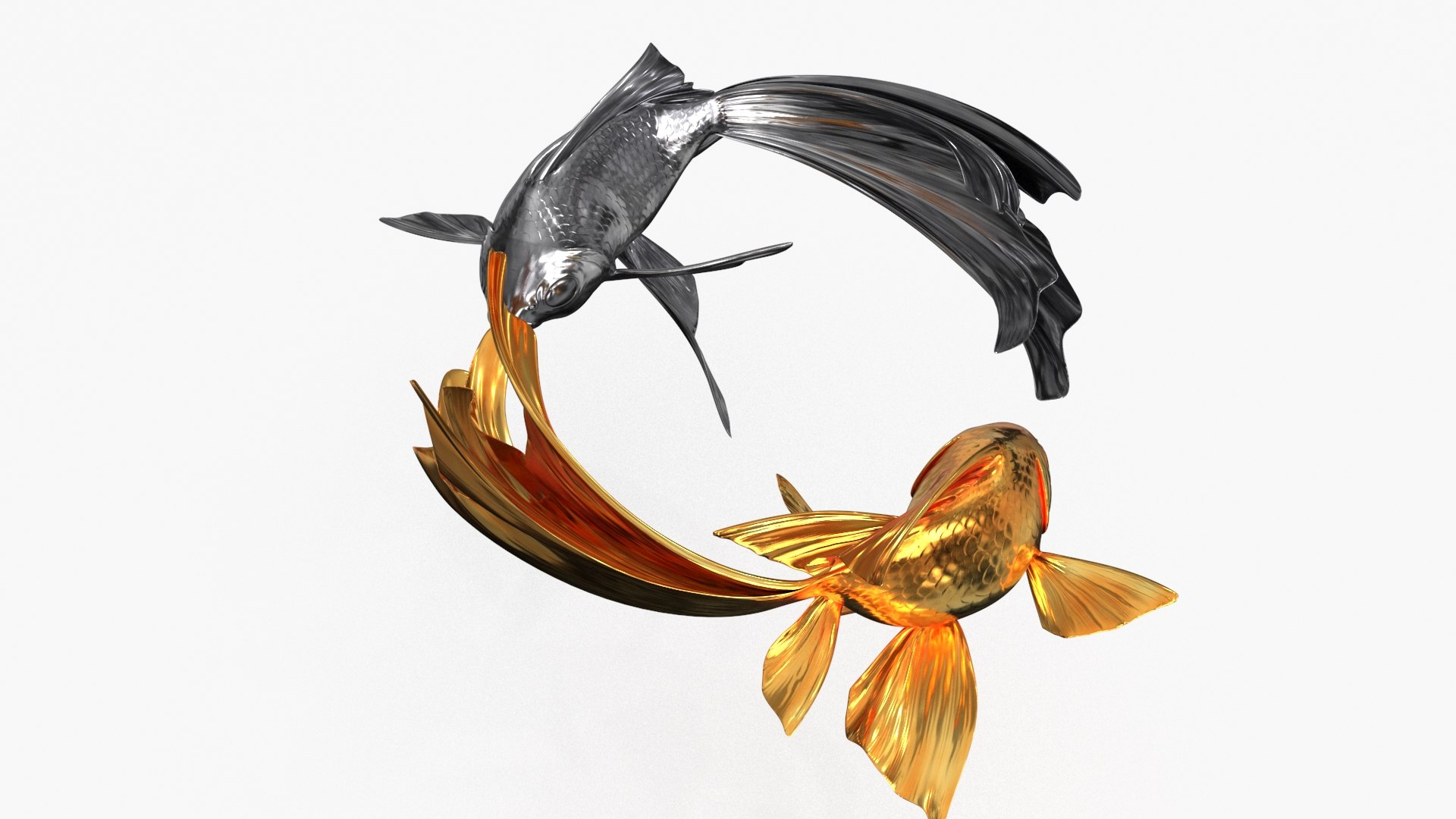 3D Yin Yang Fish - TurboSquid 1621361