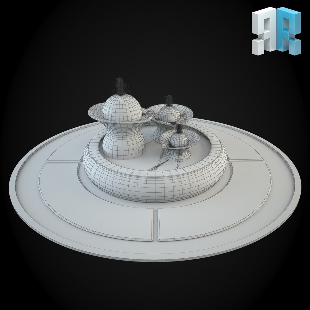 3d fountain model