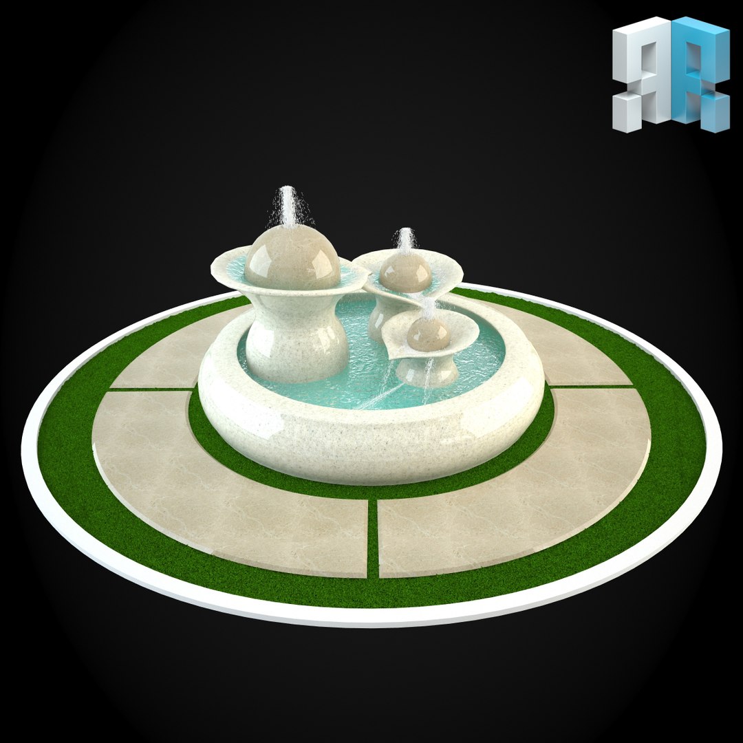 3d fountain model