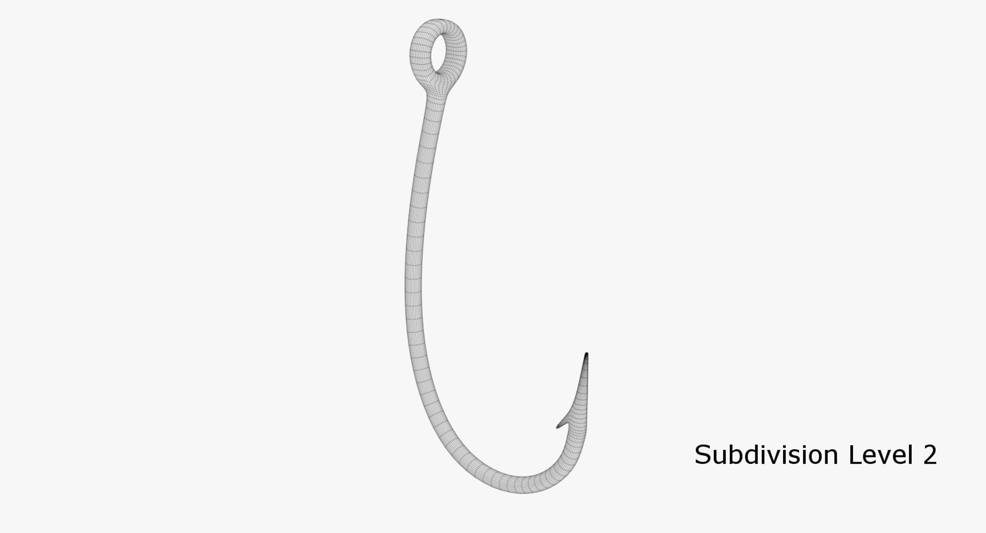 3d Fishing Hook 1 Model
