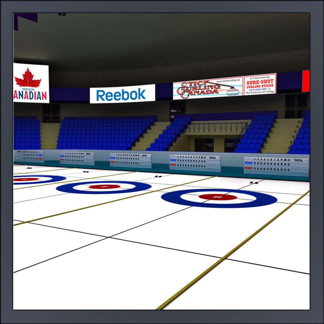 Curling Arena C4d