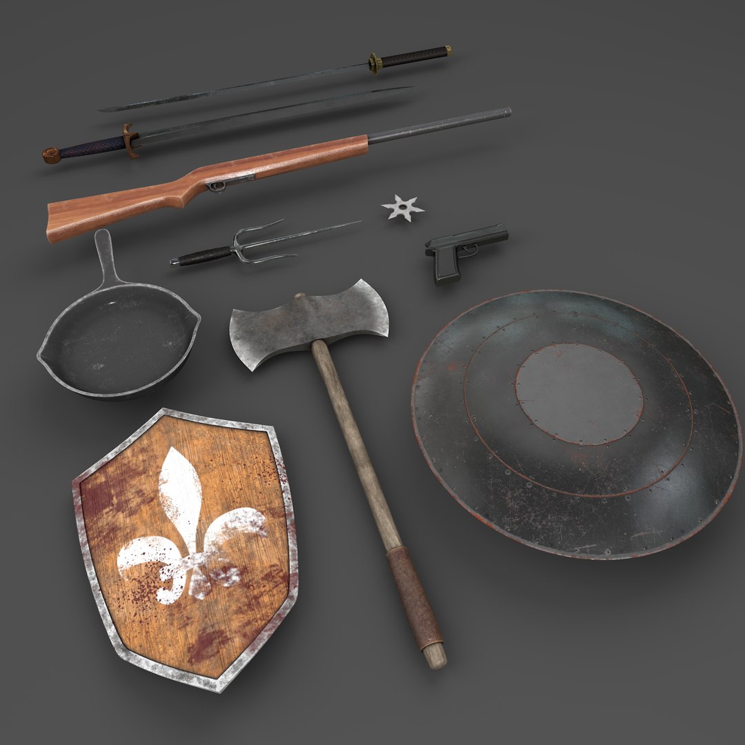 Action Rig Weapons Pack 3D Model - TurboSquid 2029287