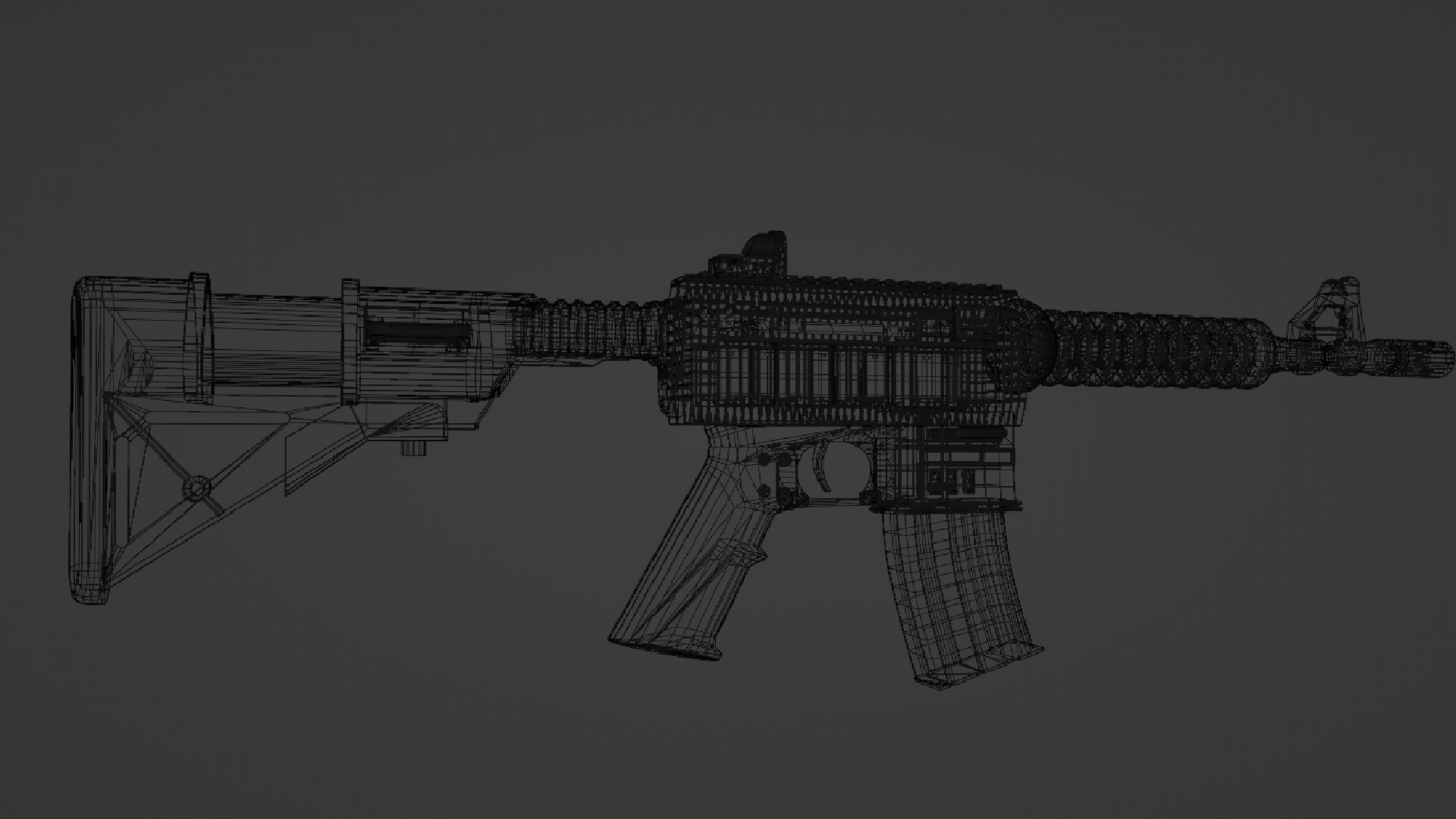 3D Model Futuristic M4 With Wire Display Background - TurboSquid 2082977