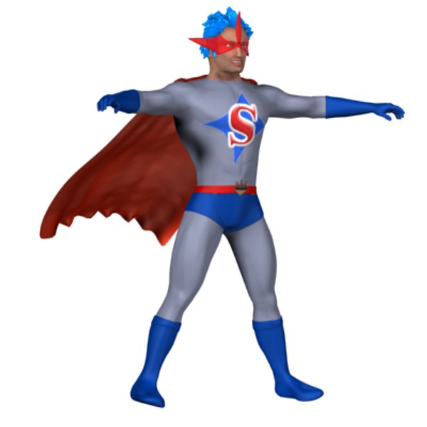 3d super hero model