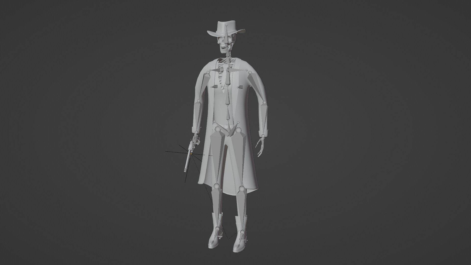 3D Model Stylized Gunslinger Character And Stylized Gun Fully Rigged ...