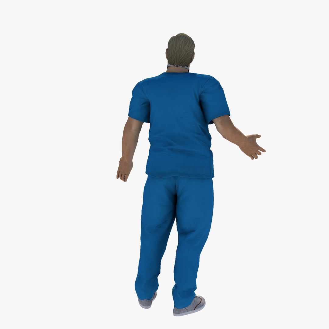 3D 3D Character Medical Assistant - Rigged - TurboSquid 1718284