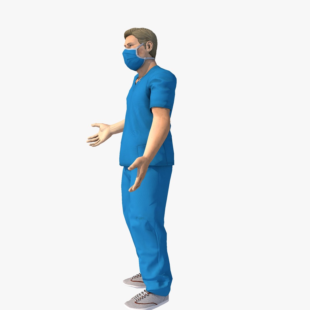 3D 3D Character Medical Assistant - Rigged - TurboSquid 1718284