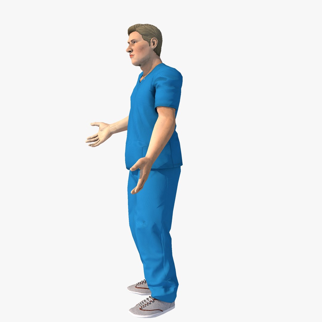 3D 3D Character Medical Assistant - Rigged - TurboSquid 1718284