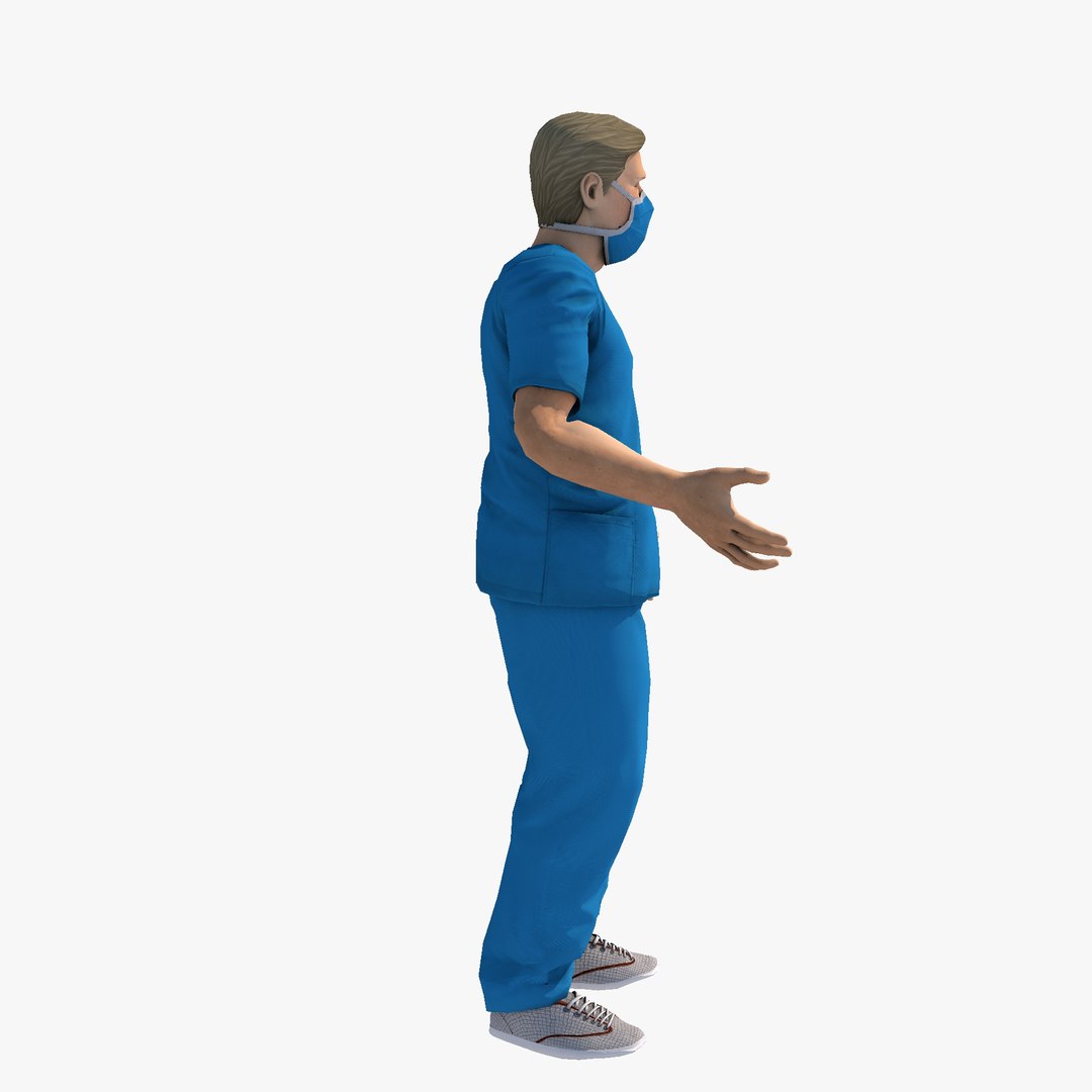 3D 3D Character Medical Assistant - Rigged - TurboSquid 1718284