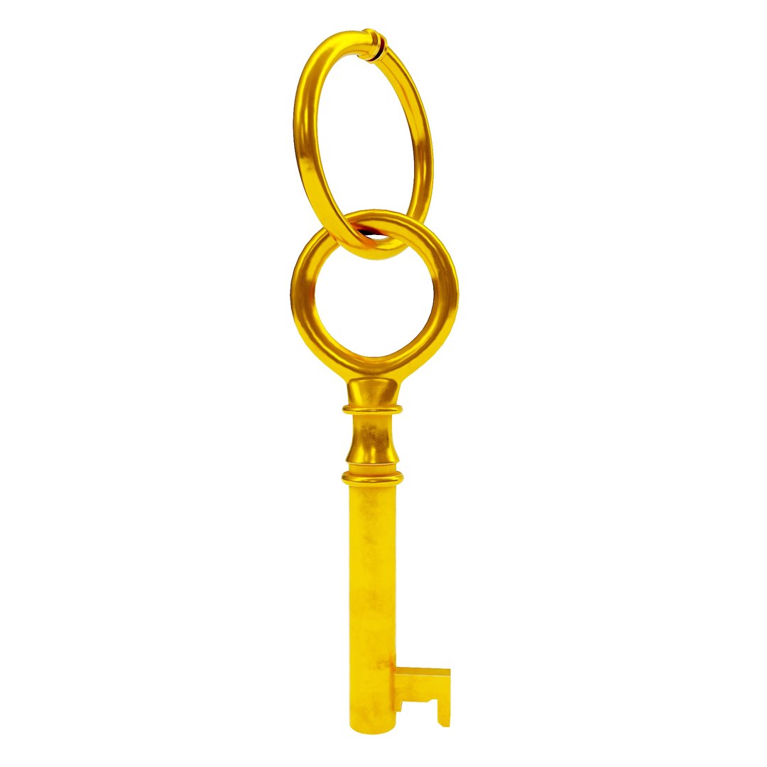 Gold key 3d model 3D model - TurboSquid 1976929