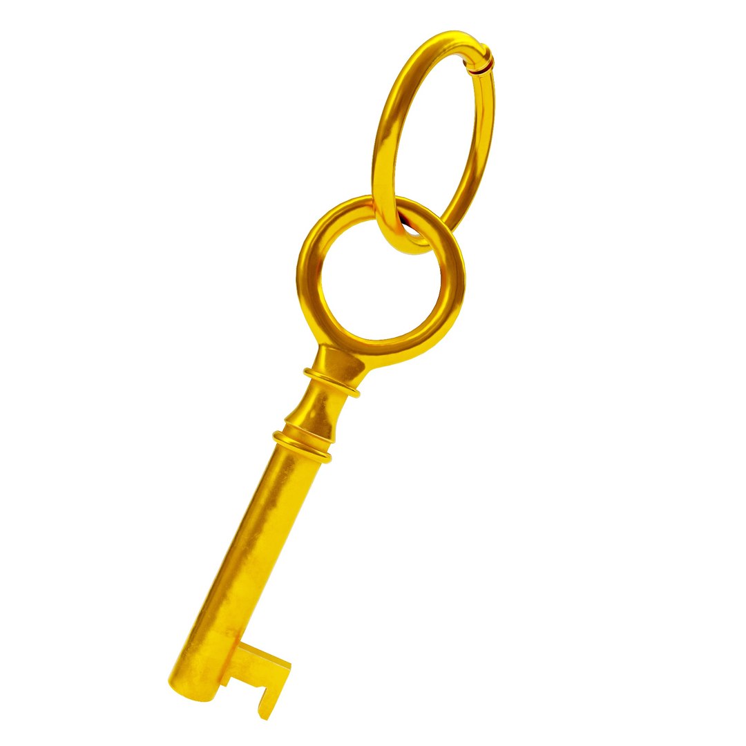 Gold key 3d model 3D model - TurboSquid 1976929
