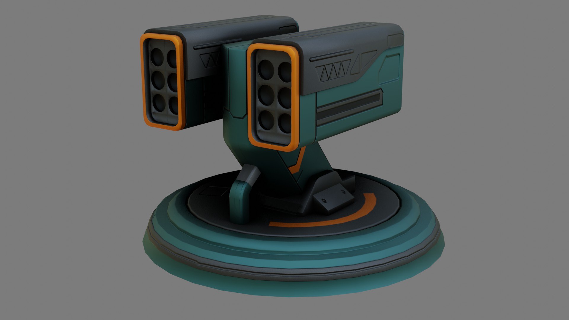 Sci-Fi Missile Launcher - Game Ready - PBR model - TurboSquid 1932223