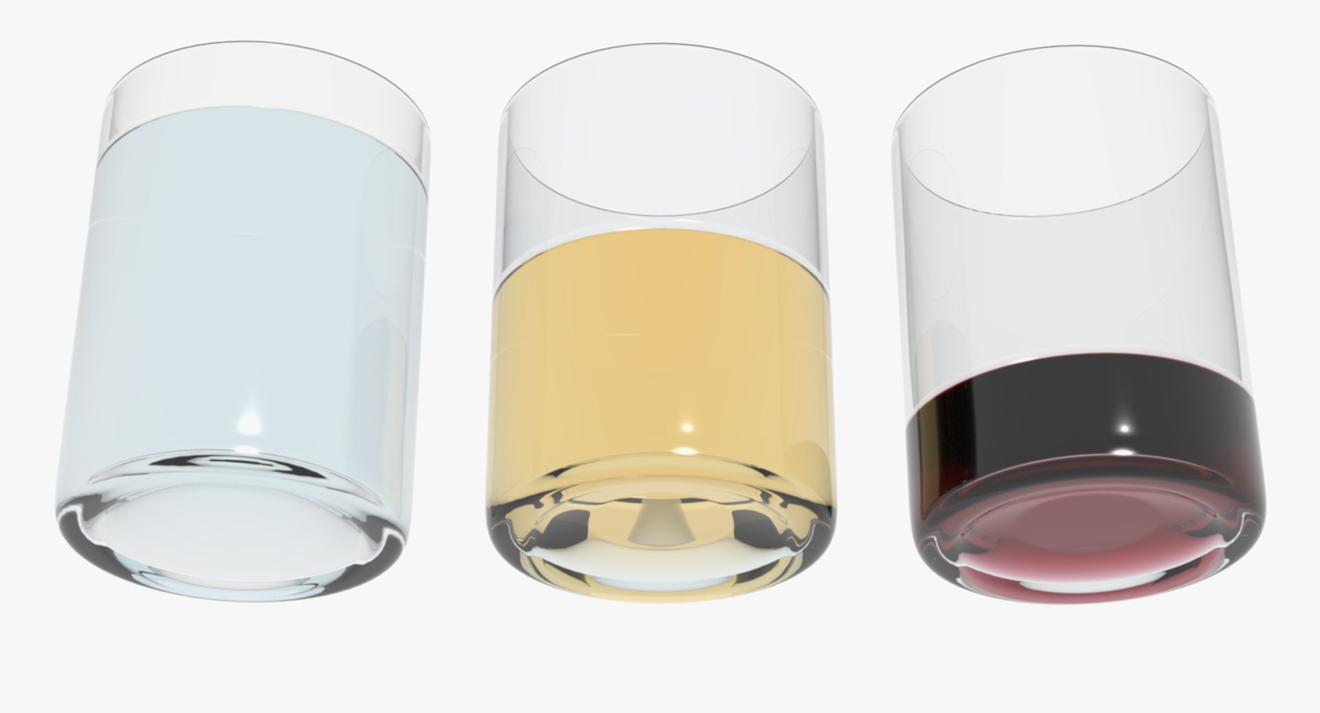 Glasses Transparent Liquids 3D Model - TurboSquid 1242871