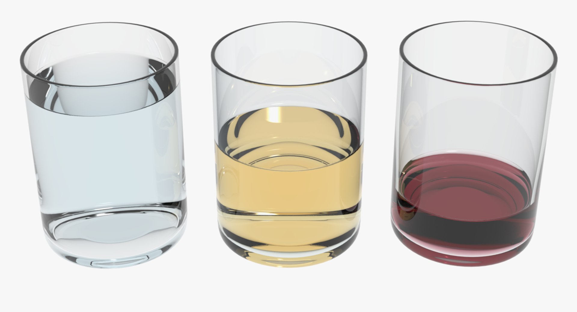 Glasses Transparent Liquids 3D Model - TurboSquid 1242871