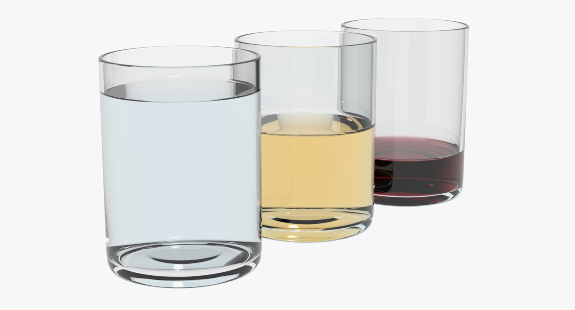 Glasses Transparent Liquids 3D Model - TurboSquid 1242871