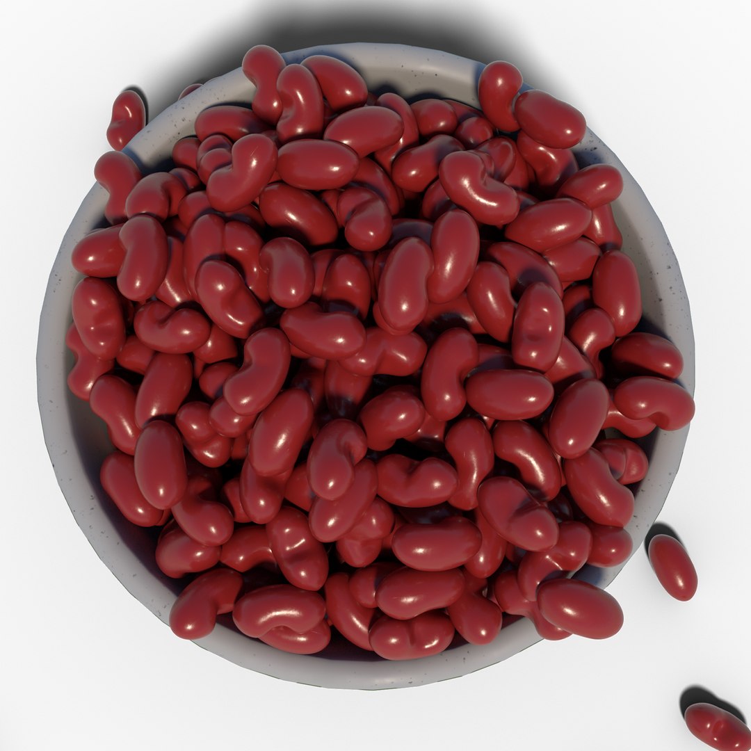 Red Jelly Beans With Bowl Model - TurboSquid 2084752