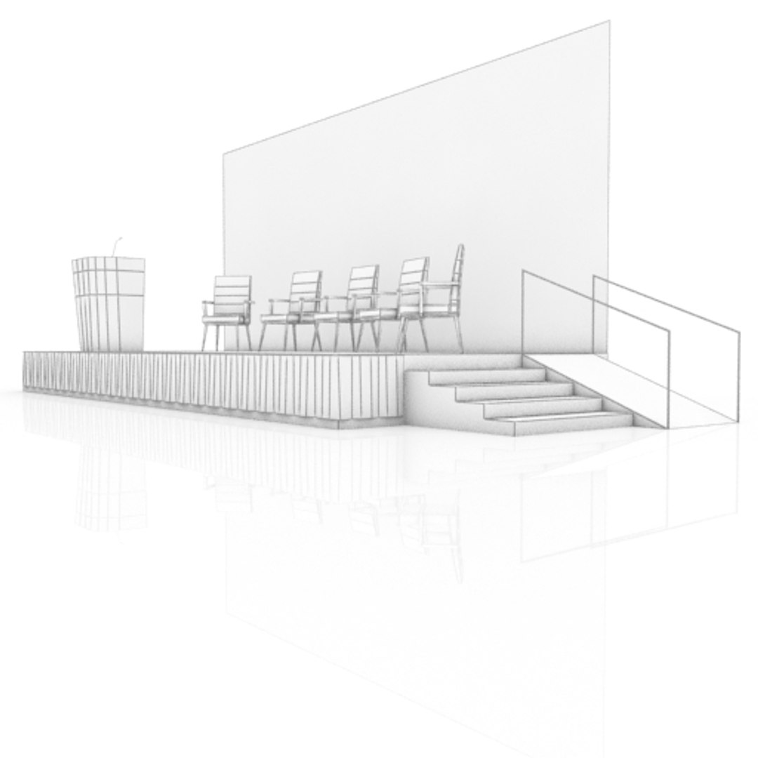 Stage Backdrop Rostrum 3D - TurboSquid 1323283