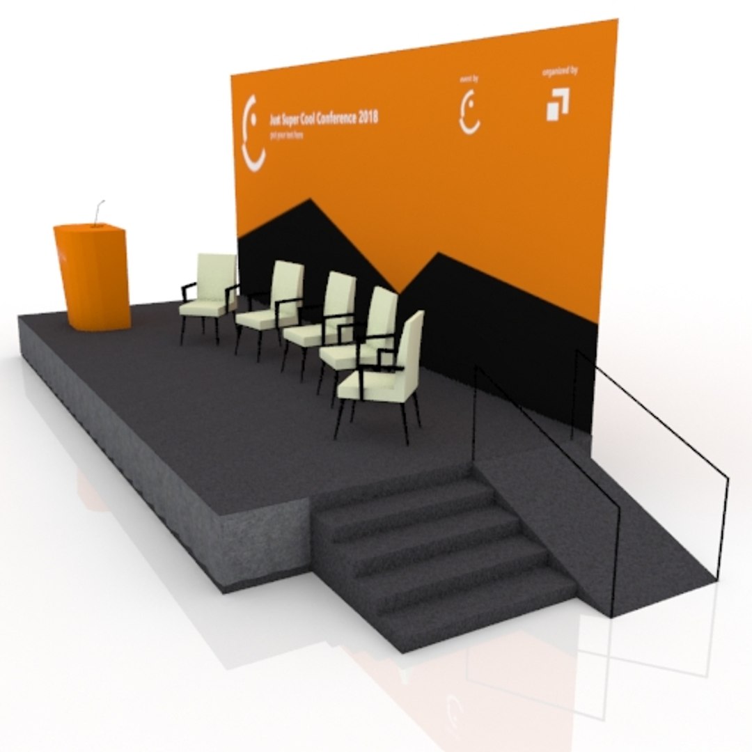 Stage Backdrop Rostrum 3D - TurboSquid 1323283