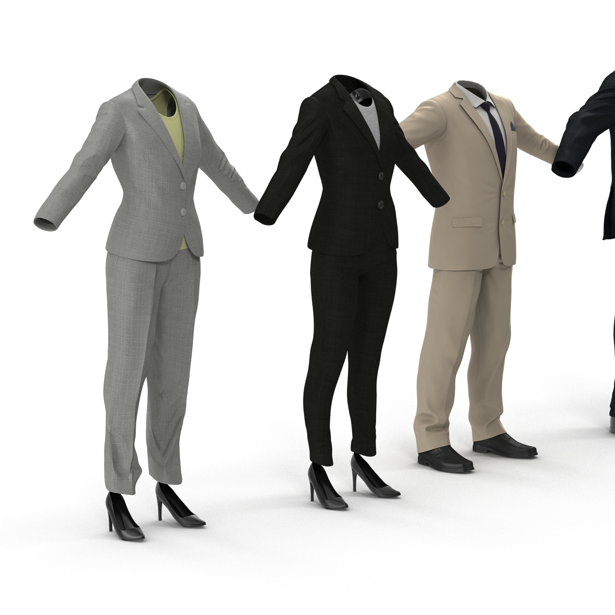 workwear suits 2 3d model