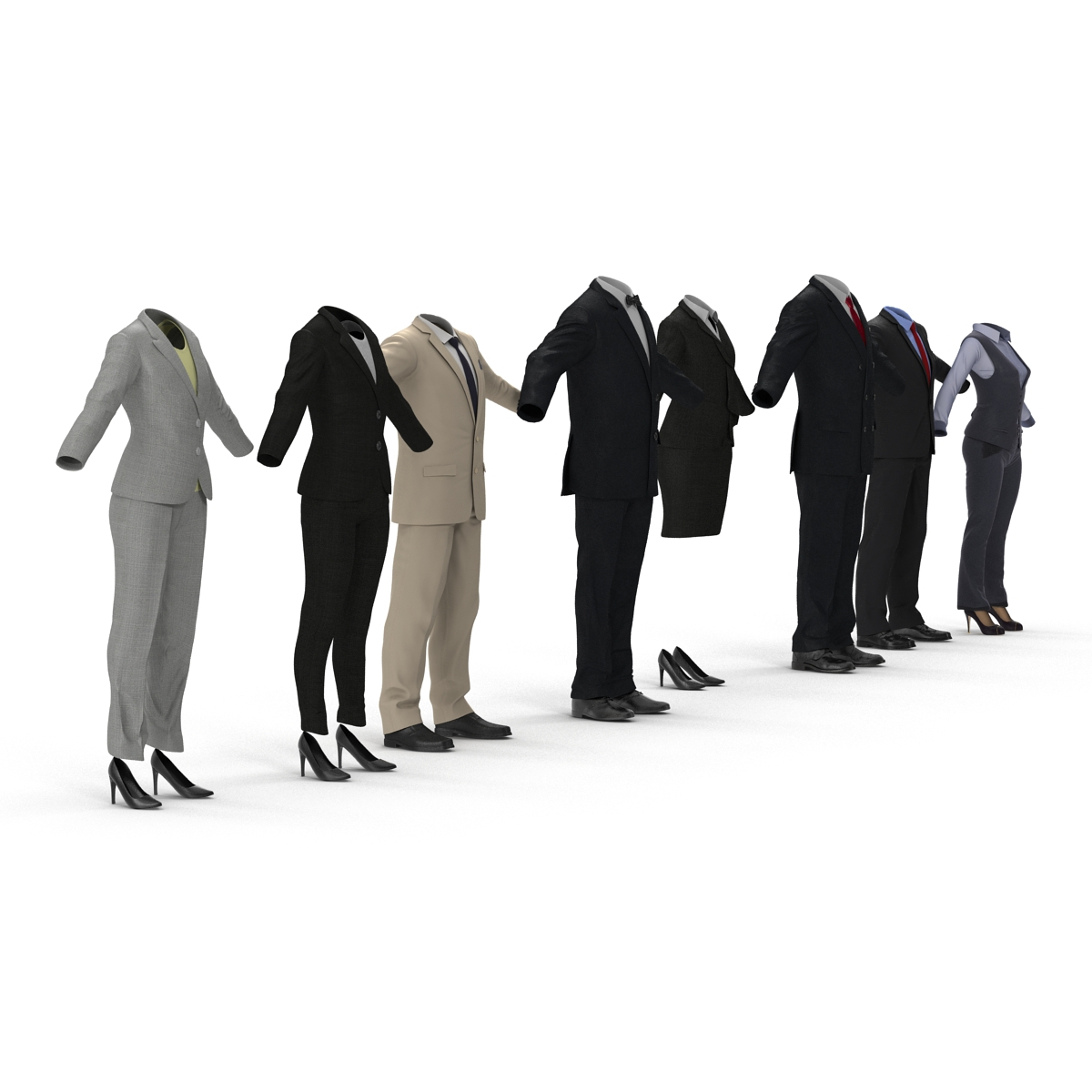 workwear suits 2 3d model