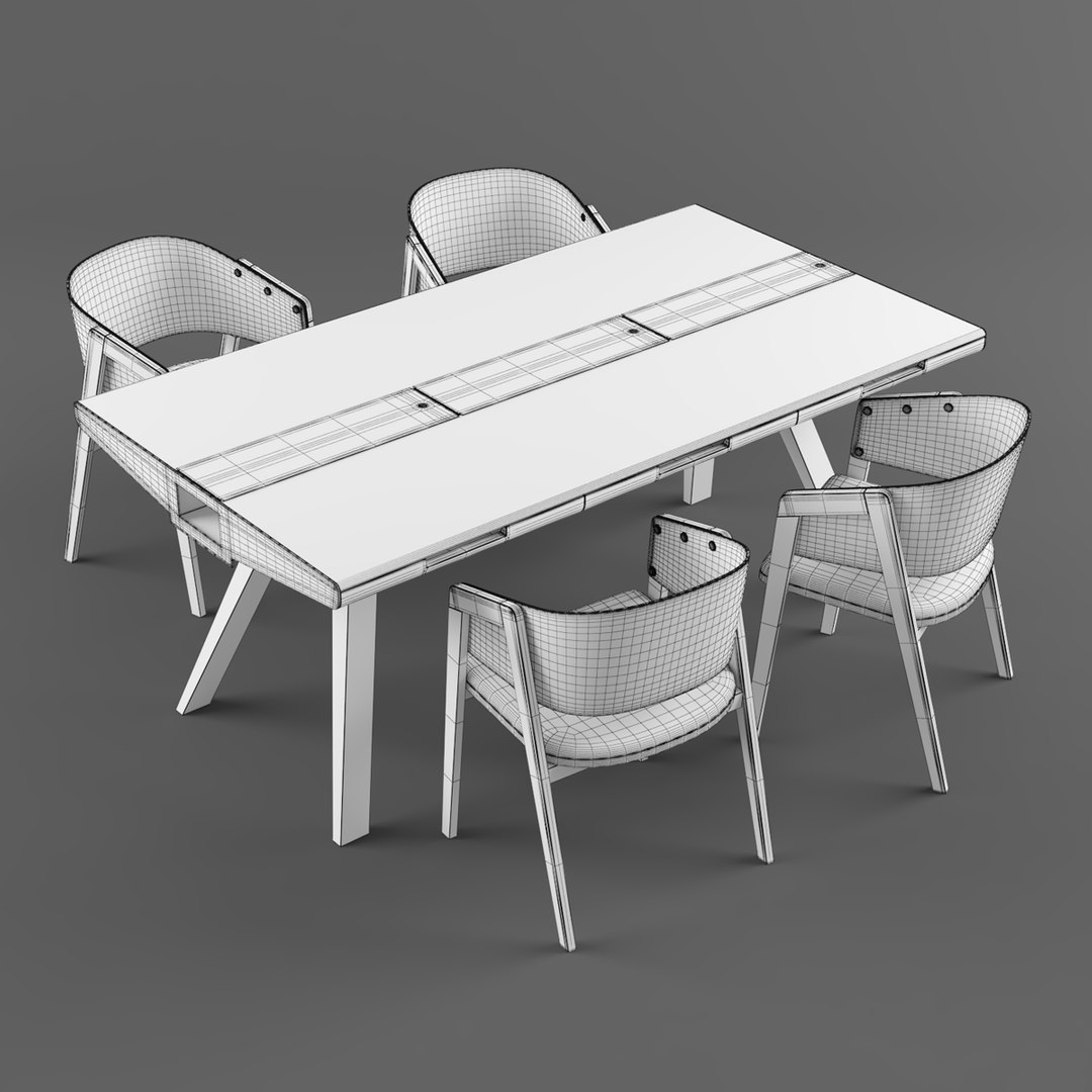 Vox nature dining table 3D - TurboSquid 1604534