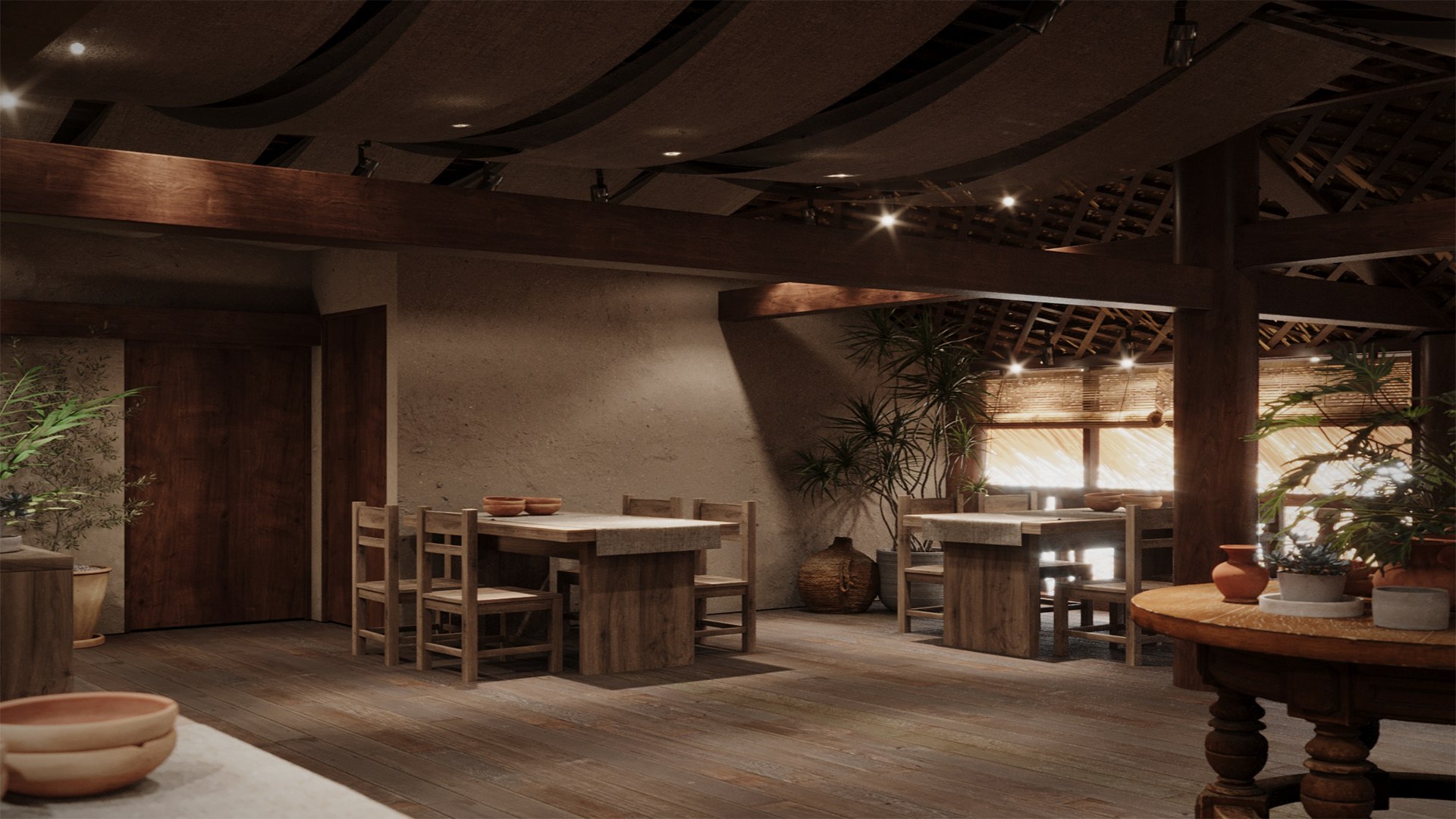 3D Vegetarian Restaurant 1st 2nd Floor - Hanh CT - MAX FBX OBJ SKP ...