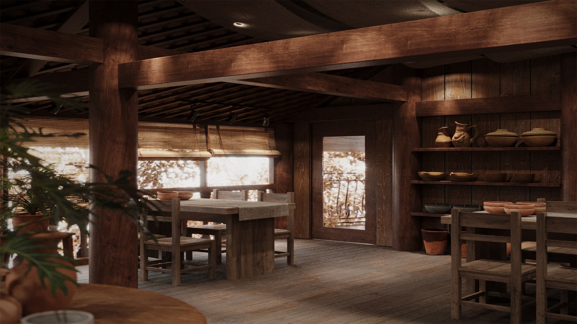 3D Vegetarian Restaurant 1st 2nd Floor - Hanh CT - MAX FBX OBJ SKP ...