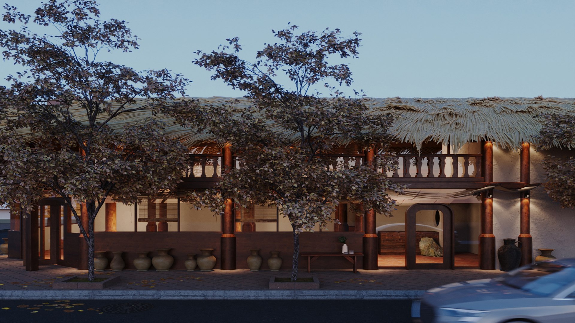 3D Vegetarian restaurant 1st 2nd Floor - Hanh CT - MAX FBX OBJ SKP ...