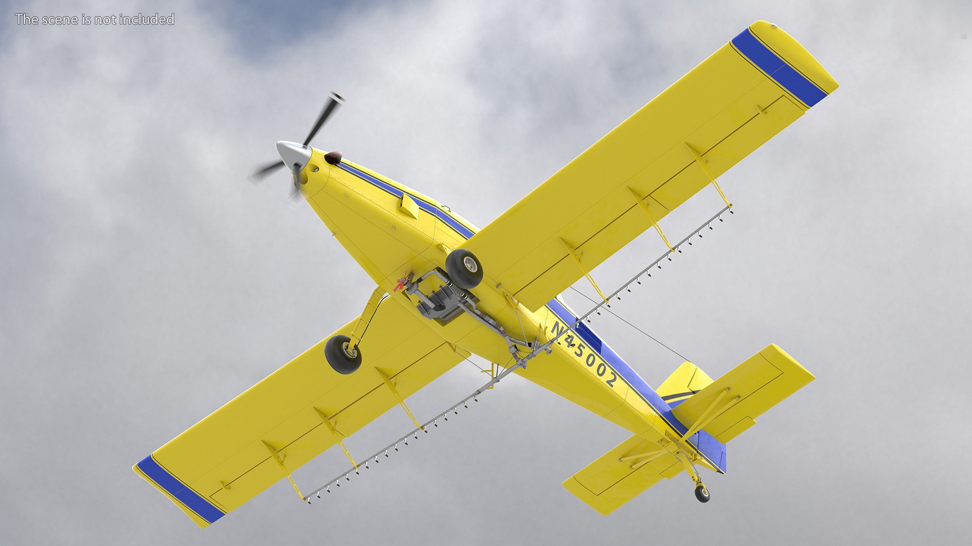 3D Agricultural Plane Air Tractor AT 502B Yellow Rigged for Cinema 4D ...