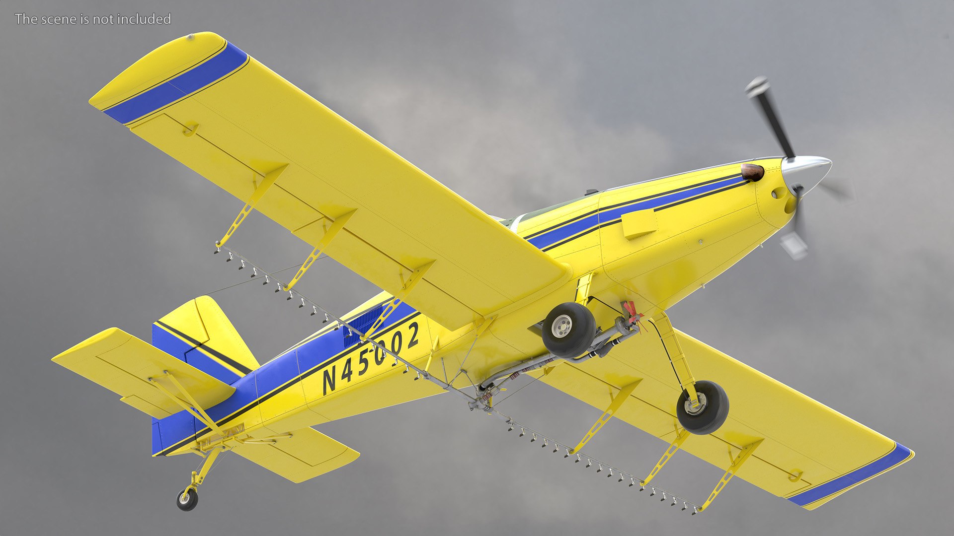 3D Agricultural Plane Air Tractor AT 502B Yellow Rigged For Cinema 4D ...