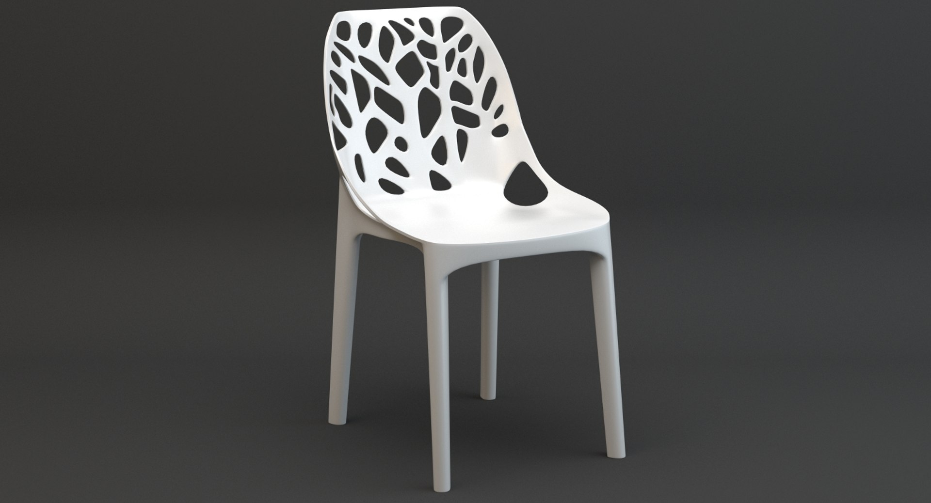 Tree Plastic Chair 3d Obj