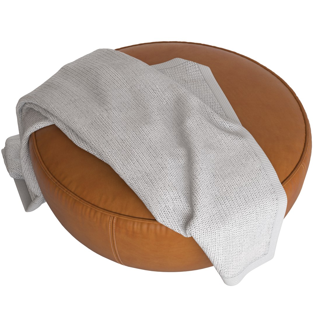 Globewest Natadora Fable Ottoman 3D Model - TurboSquid 2166217