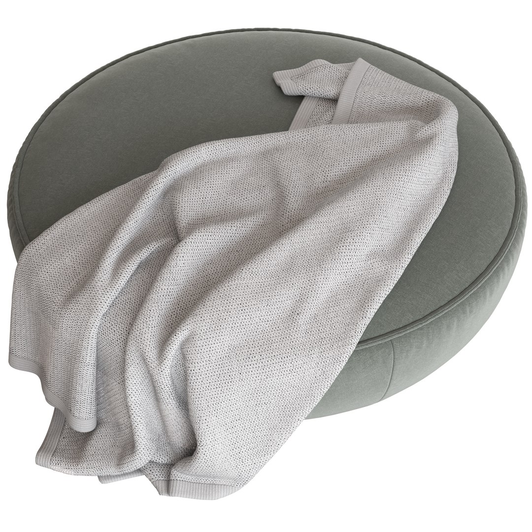 Globewest Natadora Fable Ottoman 3D Model - TurboSquid 2166217