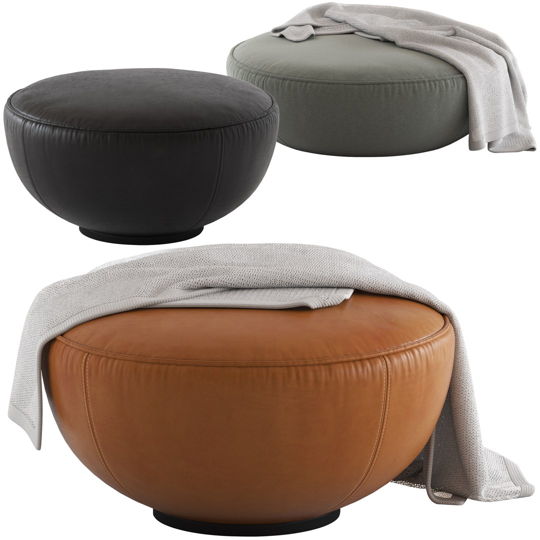 Globewest Natadora Fable Ottoman 3D Model - TurboSquid 2166217