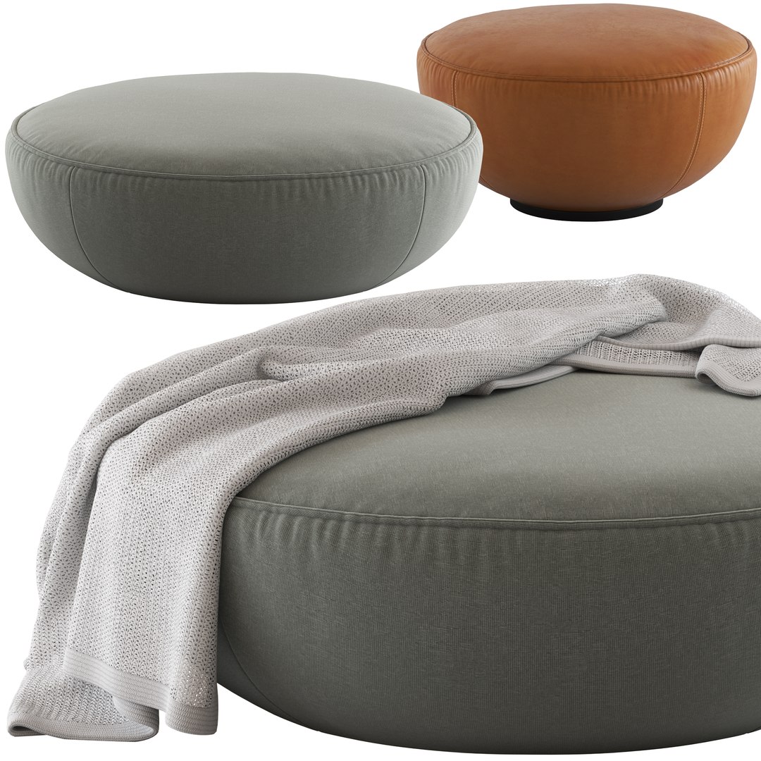 Globewest Natadora Fable Ottoman 3D Model - TurboSquid 2166217