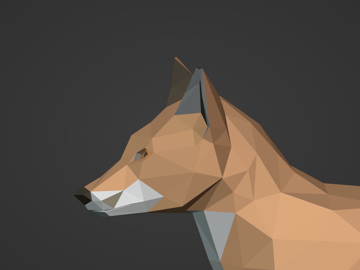 3D LowPoly Red Fox - TurboSquid 1903426