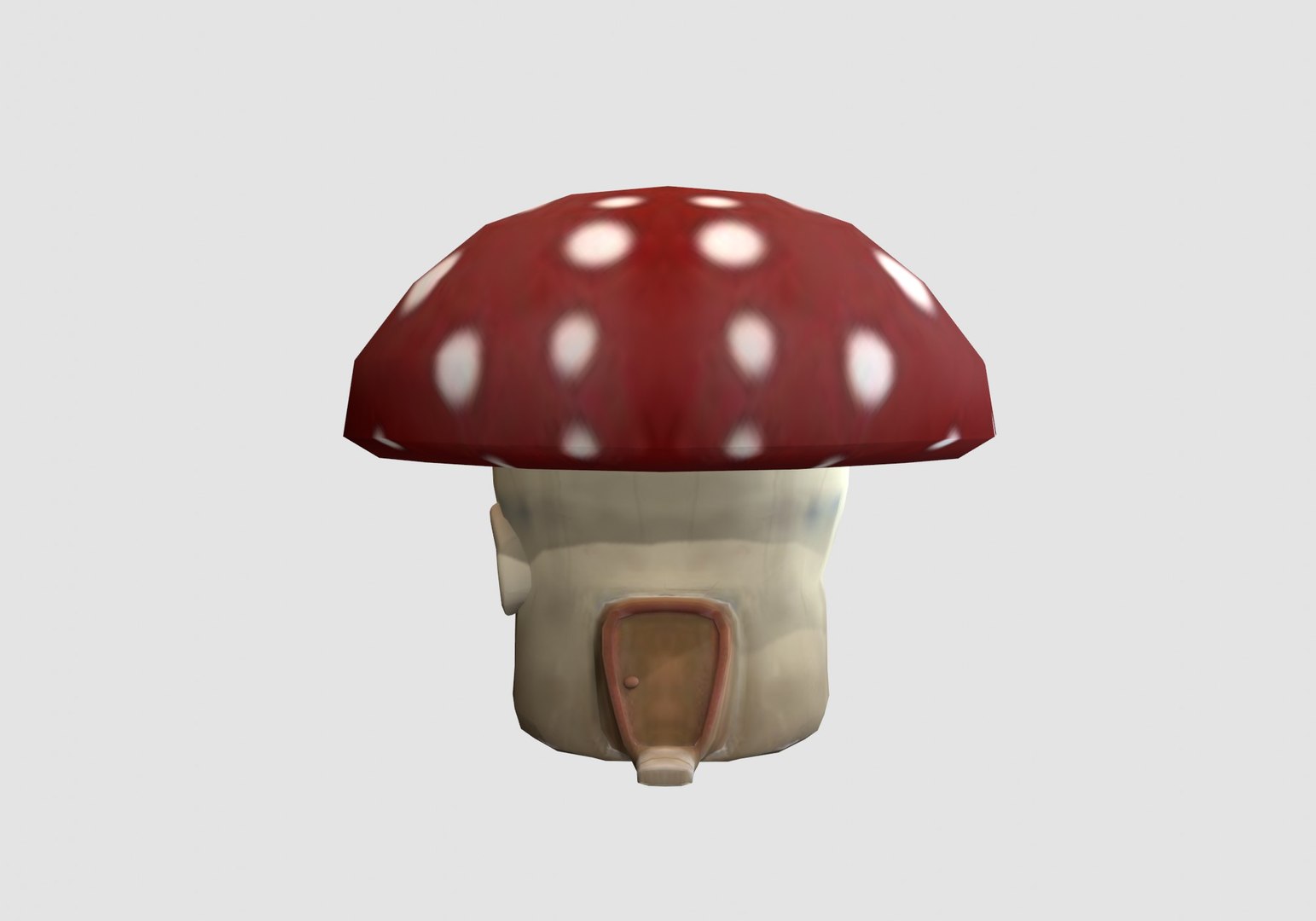 3D Model Red Mushroom House - TurboSquid 1902887