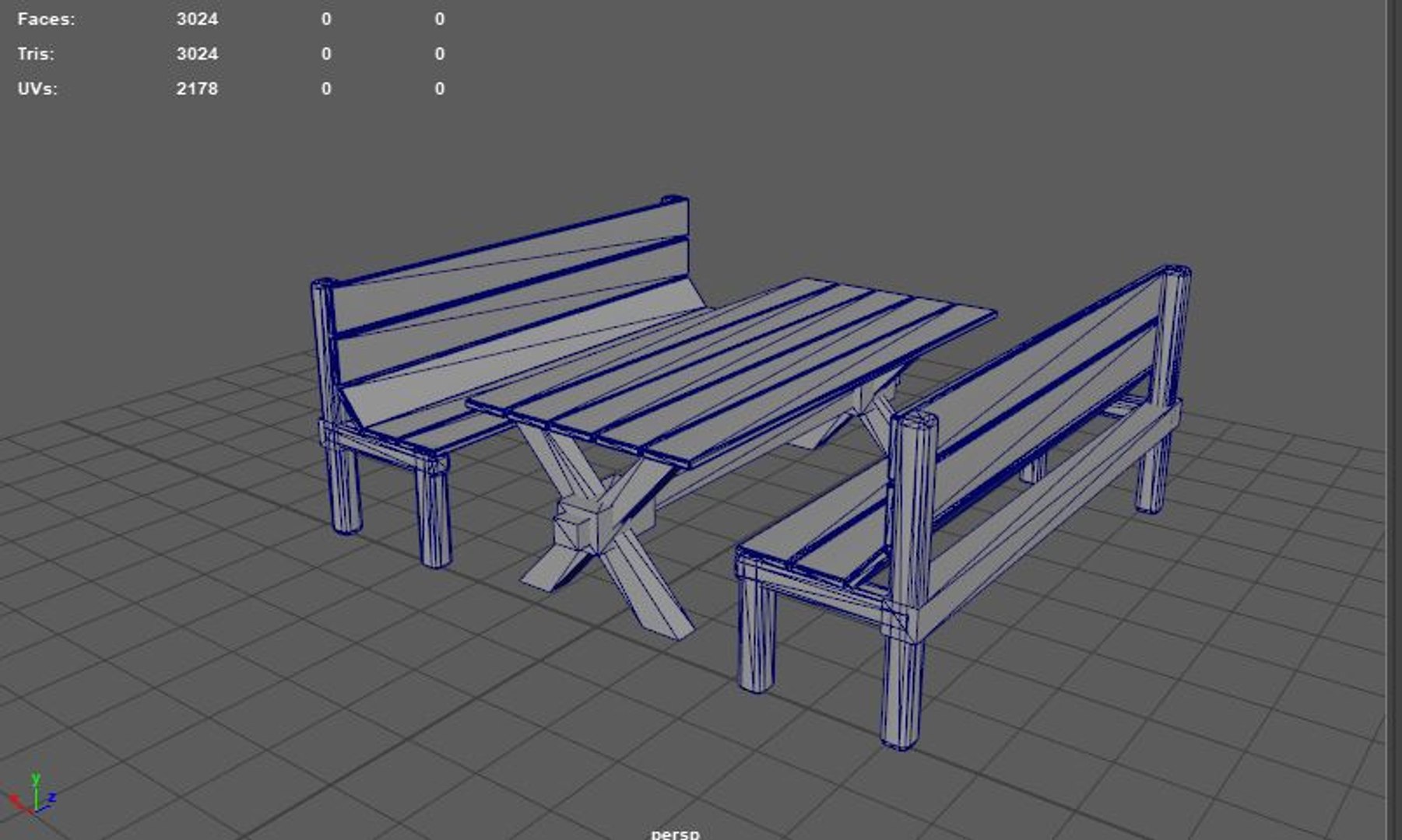 3D Bench And Chair 3D Model Model - TurboSquid 2334287