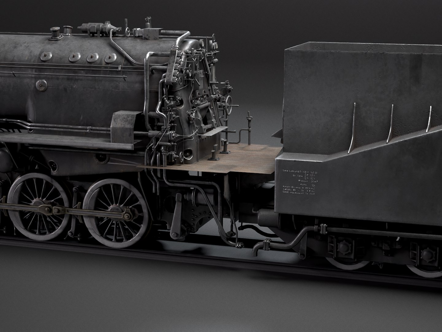 3D Model BR-52 Steam Locomotive Pack - TurboSquid 1853383