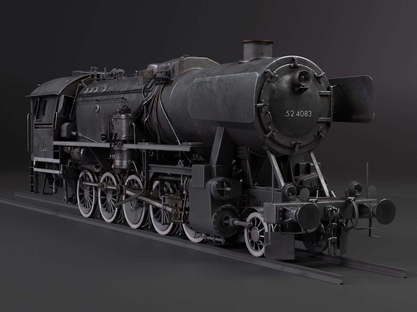 3D Model BR-52 Steam Locomotive Pack - TurboSquid 1853383