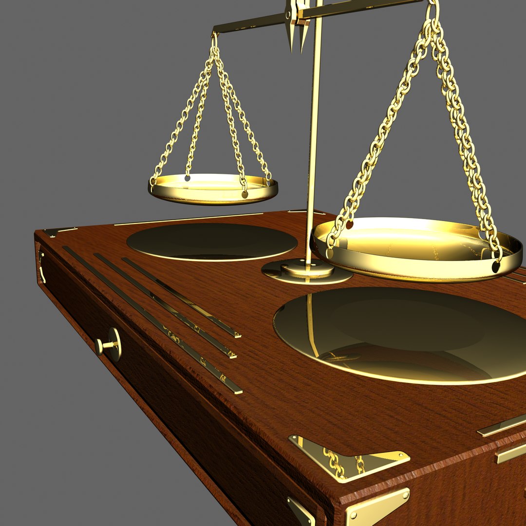 antique scales box 3d model