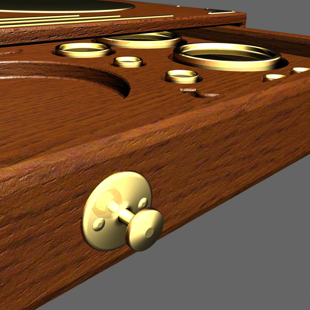 antique scales box 3d model