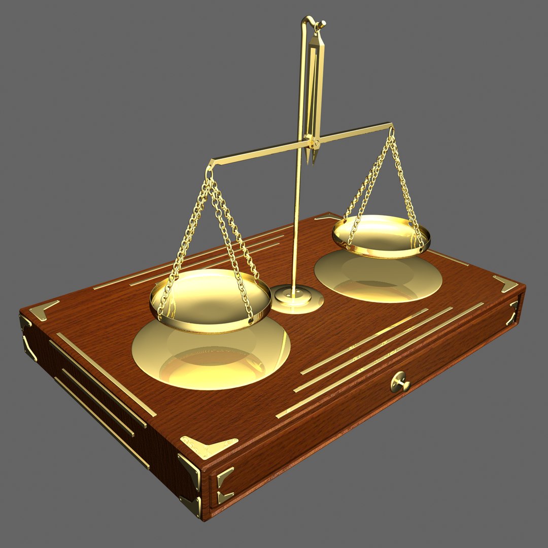 antique scales box 3d model