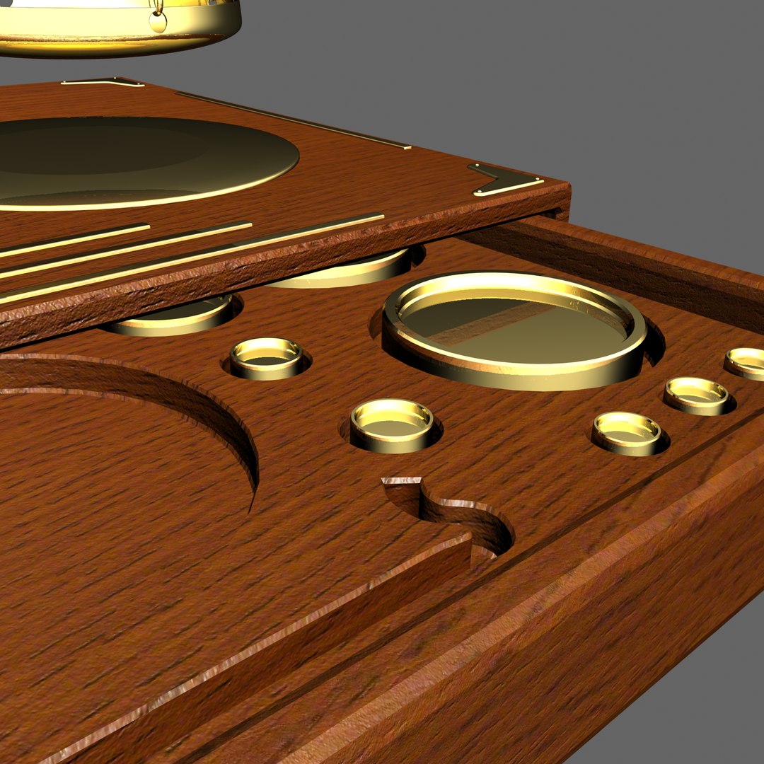 antique scales box 3d model