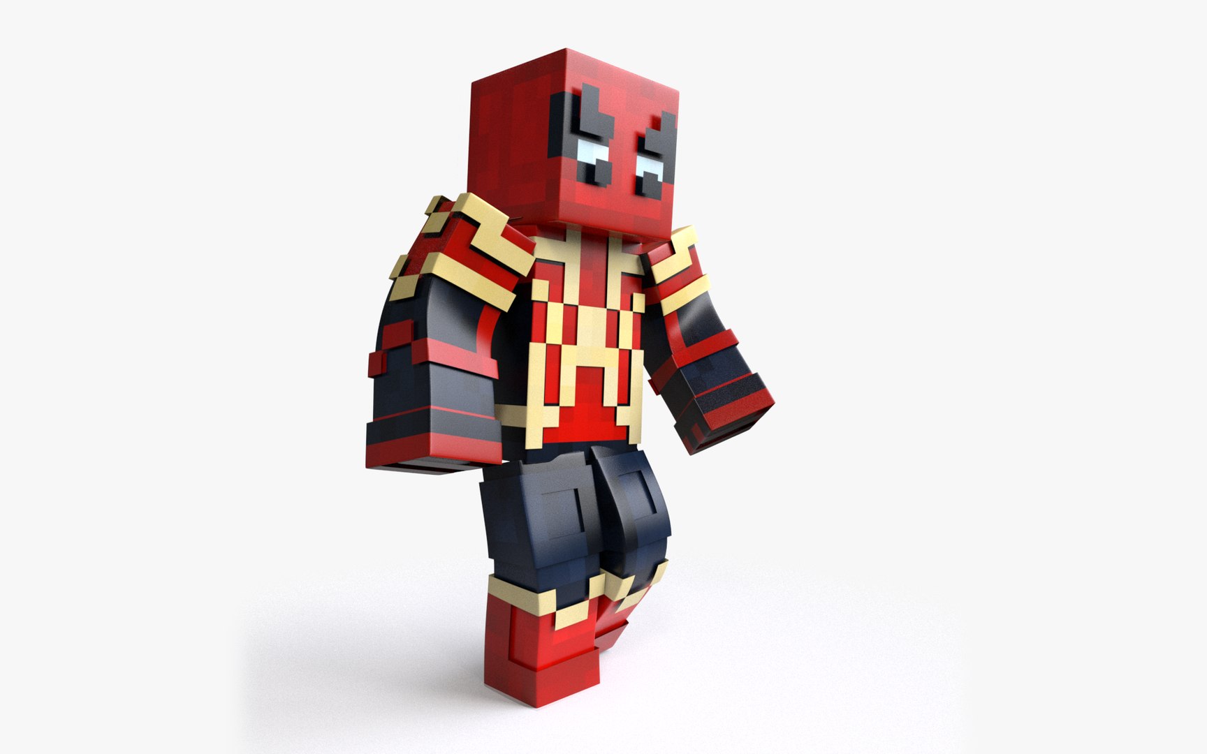 3D Spiderman Minecraft - Mixamo Animatable - Vray-Arnold - TurboSquid ...