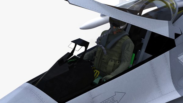 modelo 3d Avión de combate F 16 Fighting Falcon con armamento a ...