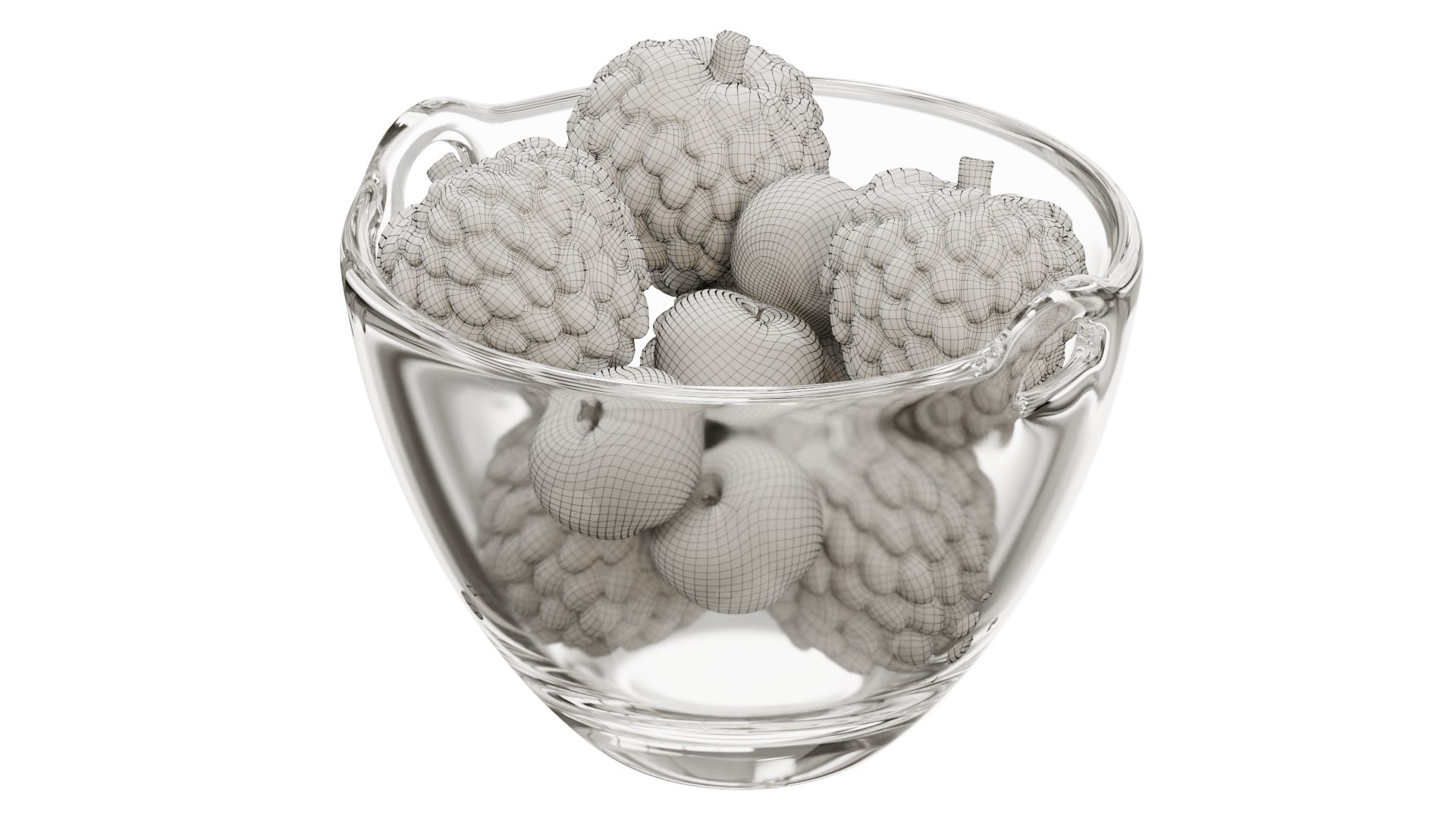 Ono fruit salad bowl set 06 3D model - TurboSquid 1965479