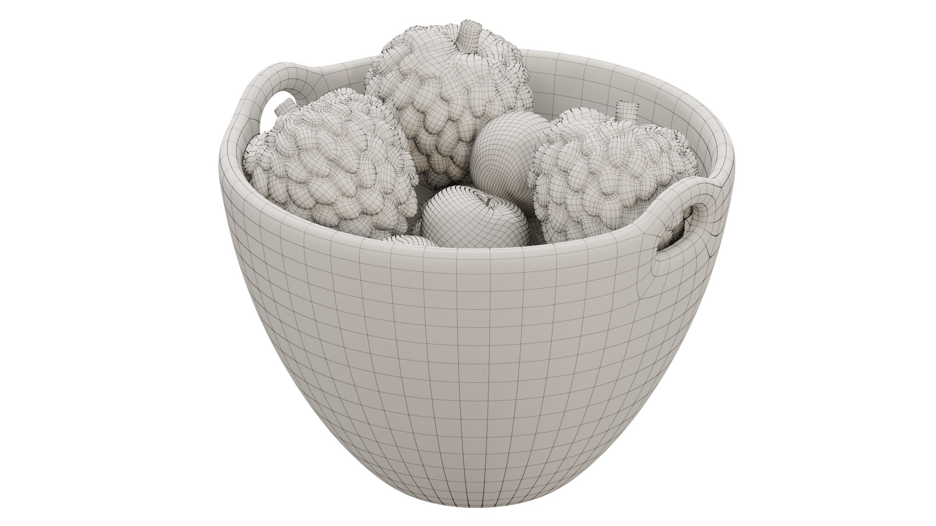 Ono fruit salad bowl set 06 3D model - TurboSquid 1965479