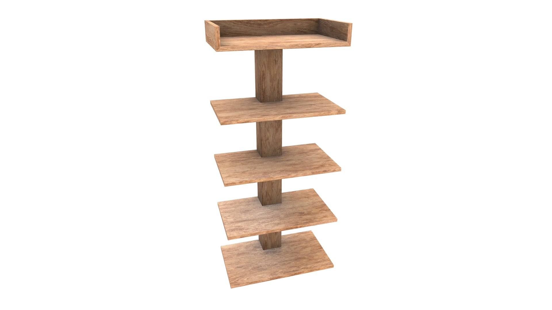 3D Model Wooden Shelf 3D Model AR VR PBR Low-poly 3D Model - TurboSquid ...